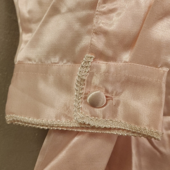 Allison Rhea | Intimates & Sleepwear | Vintage Pink Satin Embroidered ...